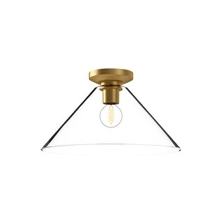 Alora Lighting FM570314CL Salem 14" Wide Semi-Flush Ceiling Fixture - Bed Bath & Beyond - 42957461